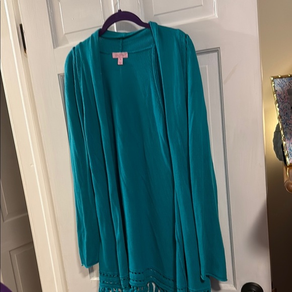 Lilly Pulitzer | Sweaters | Lilly Pulitzer Turquoise Cardigan | Poshmark